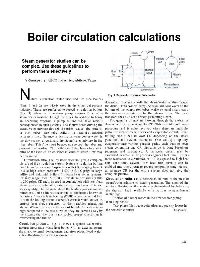 Boiler Circulation Calculations | PDF | Boiler | Steam