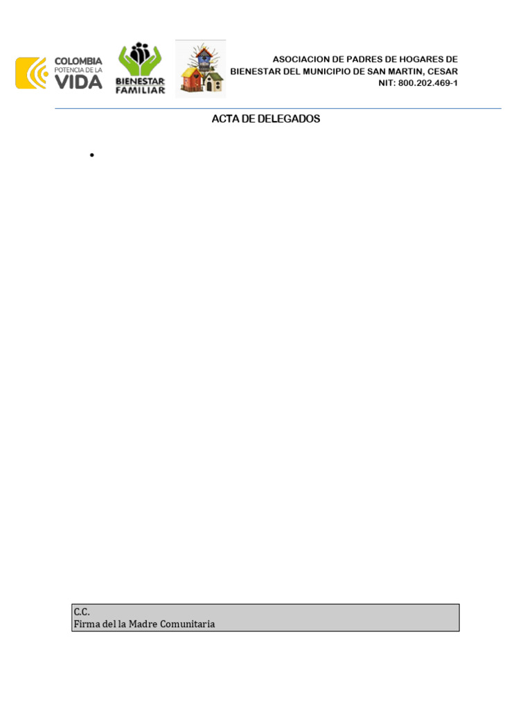 ACTA DE DELEGADOS Y CONCENTIMIENTO PARA PUBLICACION DE IMAGENES | PDF