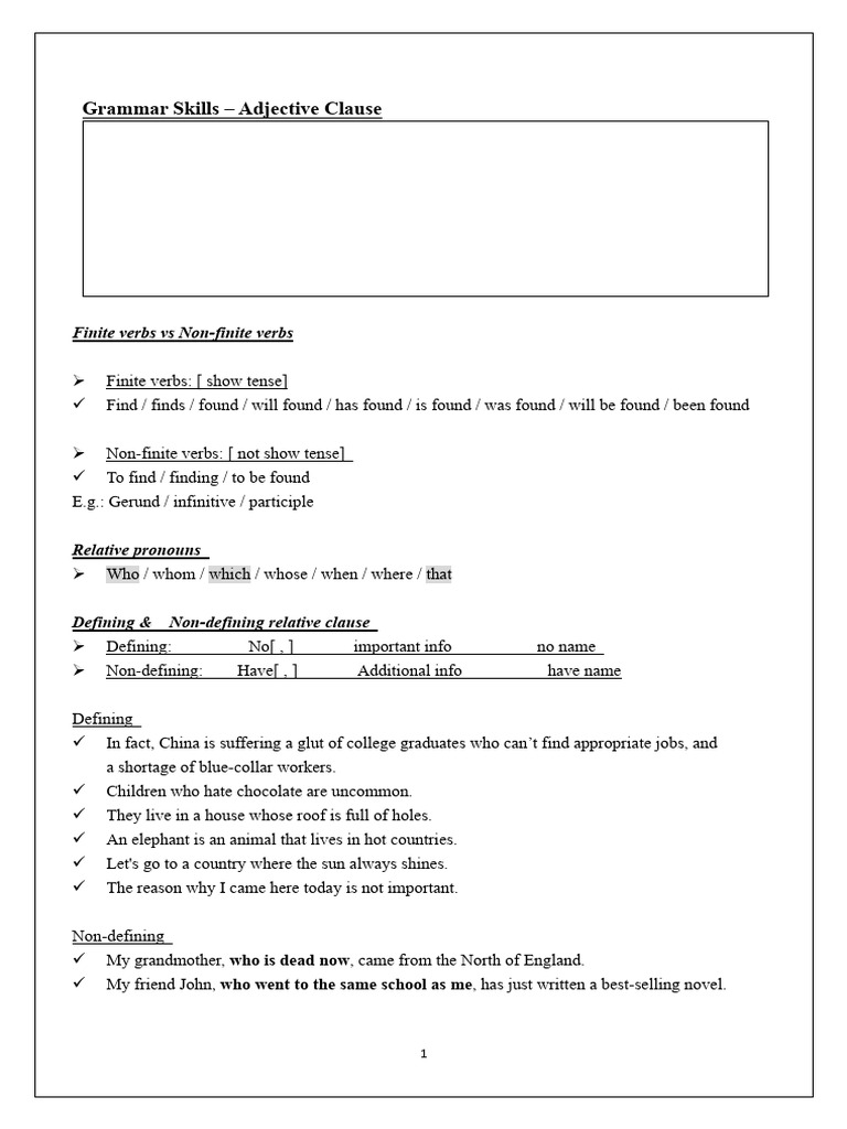 Mastering Adjective Clauses | PDF | Verb | Clause