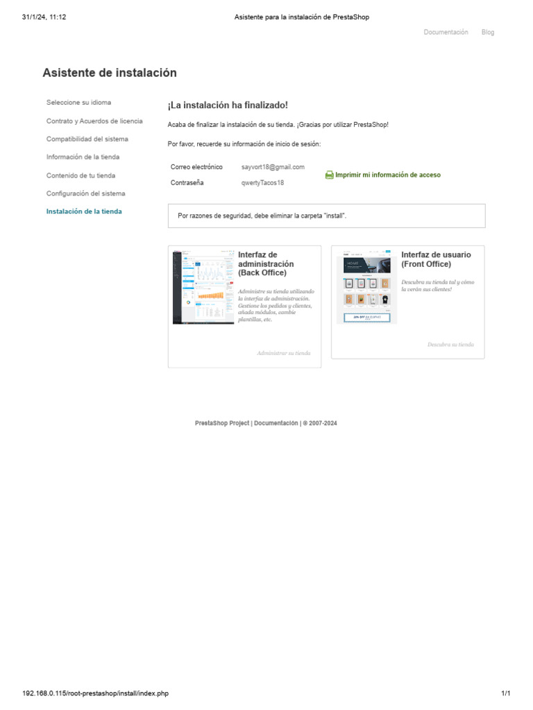 Asistente para La Instalación de PrestaShop | PDF | Software | Informática