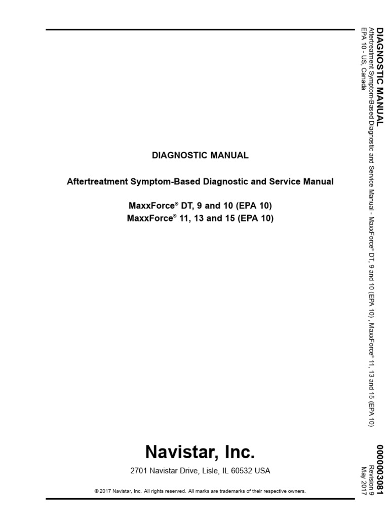 DIAGNOSTIC MANUAL MaxxForce® DT, 9 and 10 (EPA 10) MaxxForce® 11, 13 ...