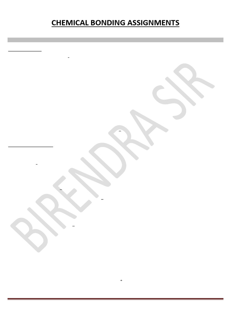 Molecular Geometry and Bonding Concepts | PDF | Chemical Bond ...