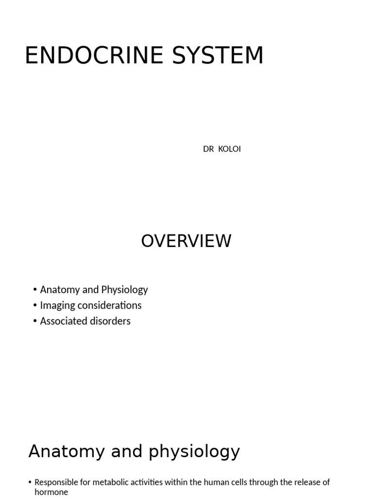 ENDOCRINE SYSTEM (DR Koloi) | PDF | Bone | Endocrine System