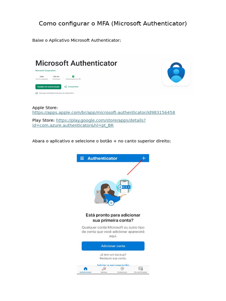 Como configurar o MFA | PDF