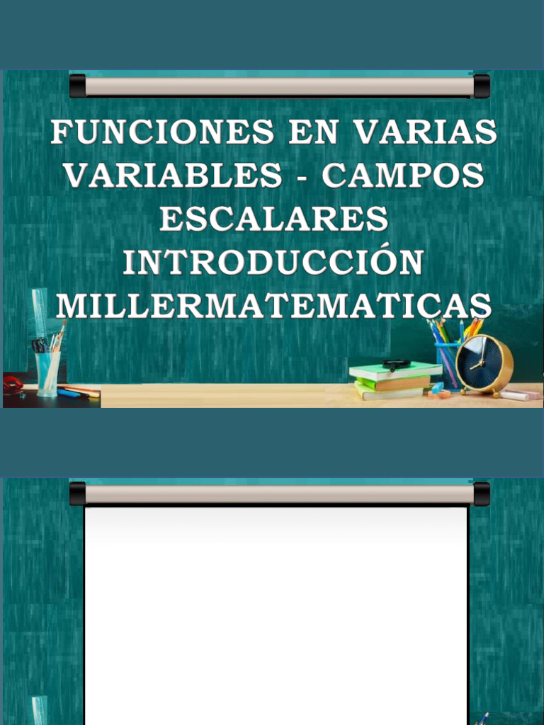 1.1) Campos Escalares Funciones en Varias Variables | PDF