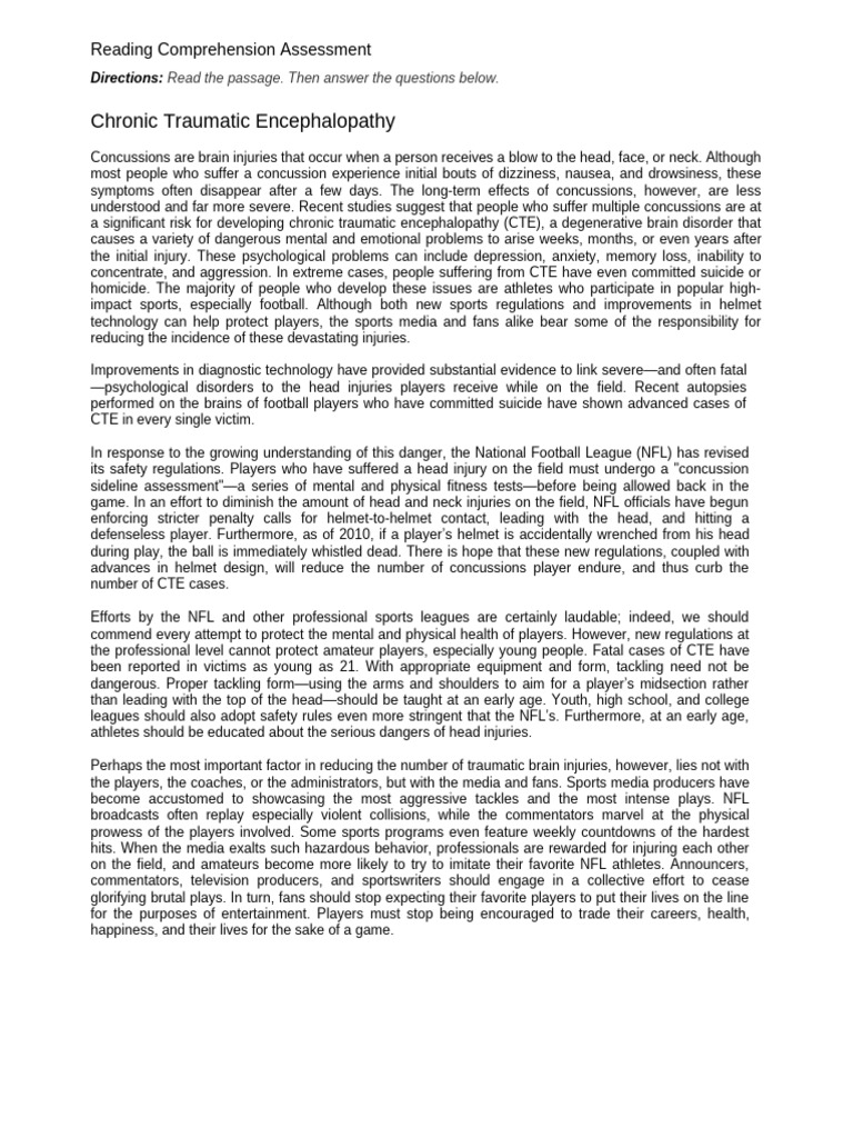 11_Chronic_Traumatic_Encephalopathy_Free_Sample | PDF | Concussion ...