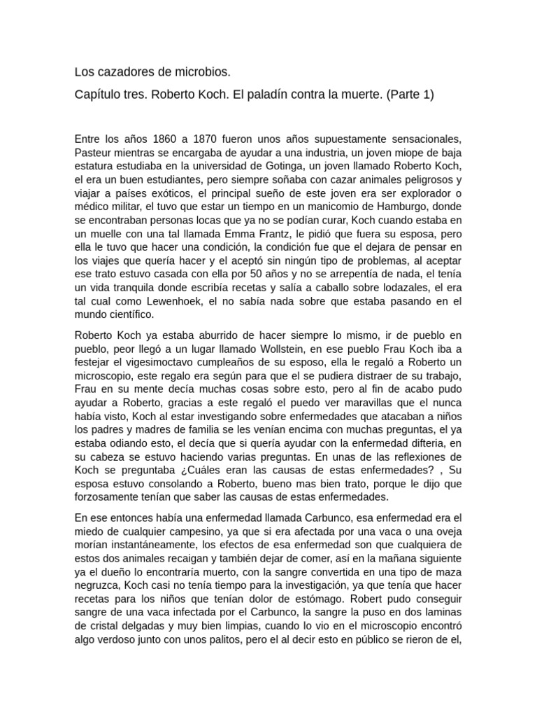 Cap.3. Roberto Koch | PDF | Microorganismo | Ántrax