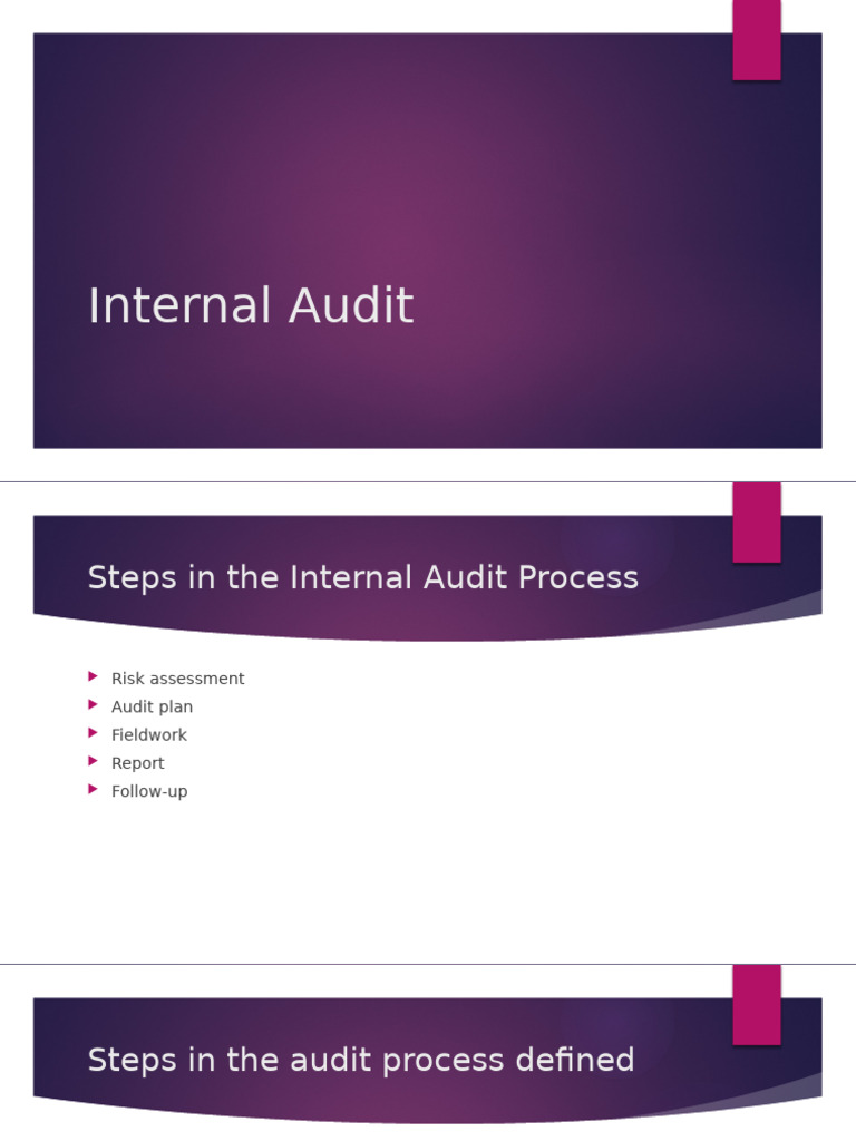 Internal Audit Process and Findings Guide | PDF | Internal Audit | Audit