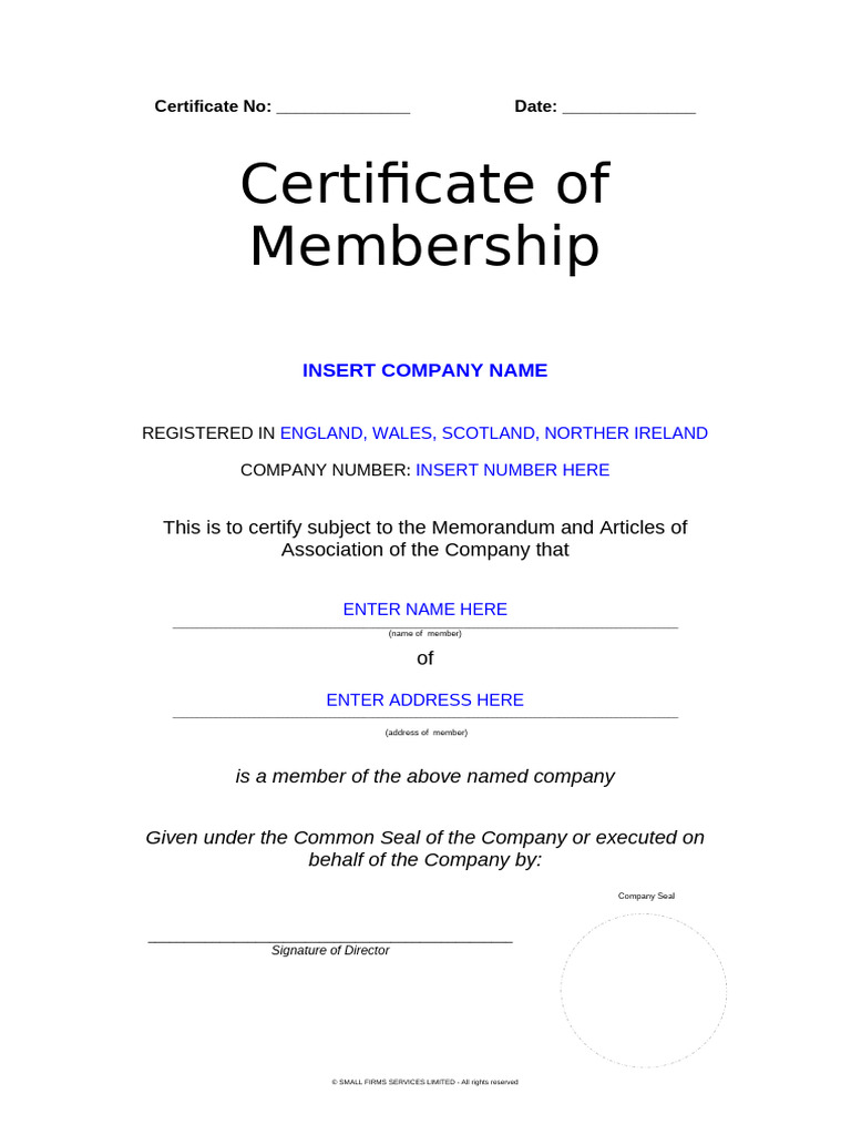 Certificate of Membership | PDF