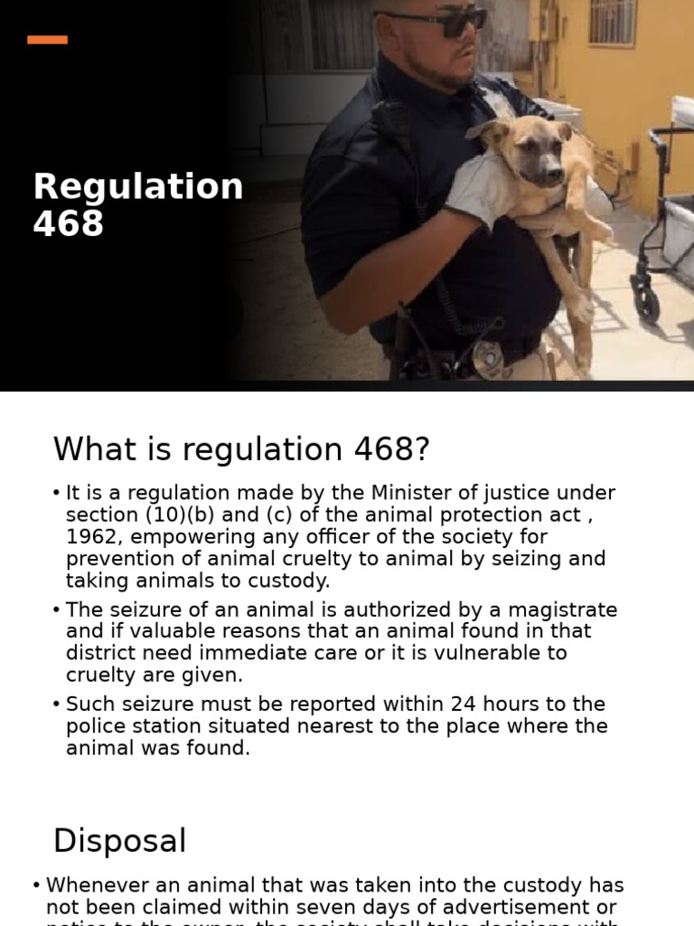 Regulation 468 | PDF