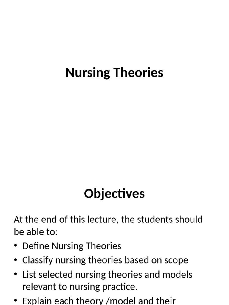 Nursing Theories | PDF | Theory | Nursing