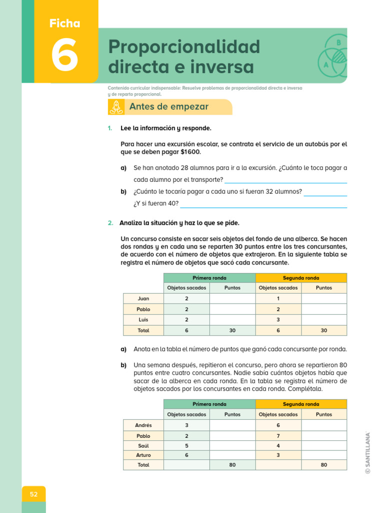 Proporcionalidad: Ejercicios y Soluciones | PDF | Matemáticas