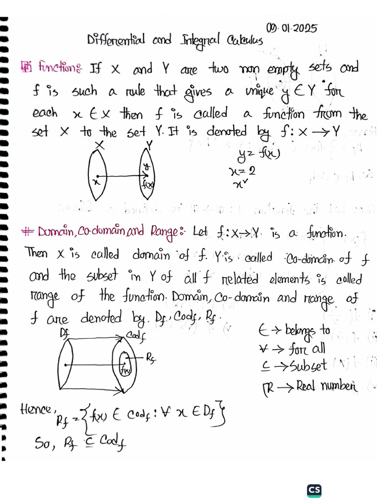 Domain,Co-domain & Range | PDF
