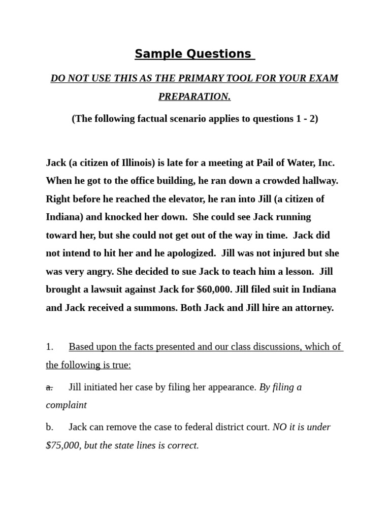 Legal Scenarios and Case Analysis Questions | PDF | Negligence | Lawsuit