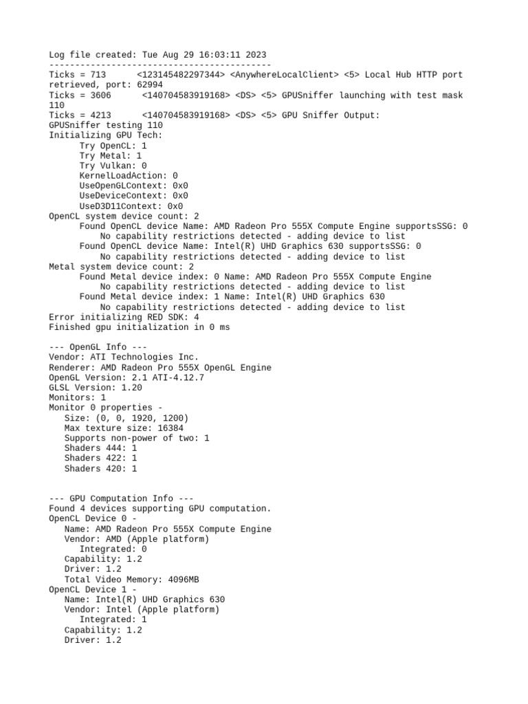 Adobe Media Encoder Log-last | PDF | Graphics Processing Unit | Computing