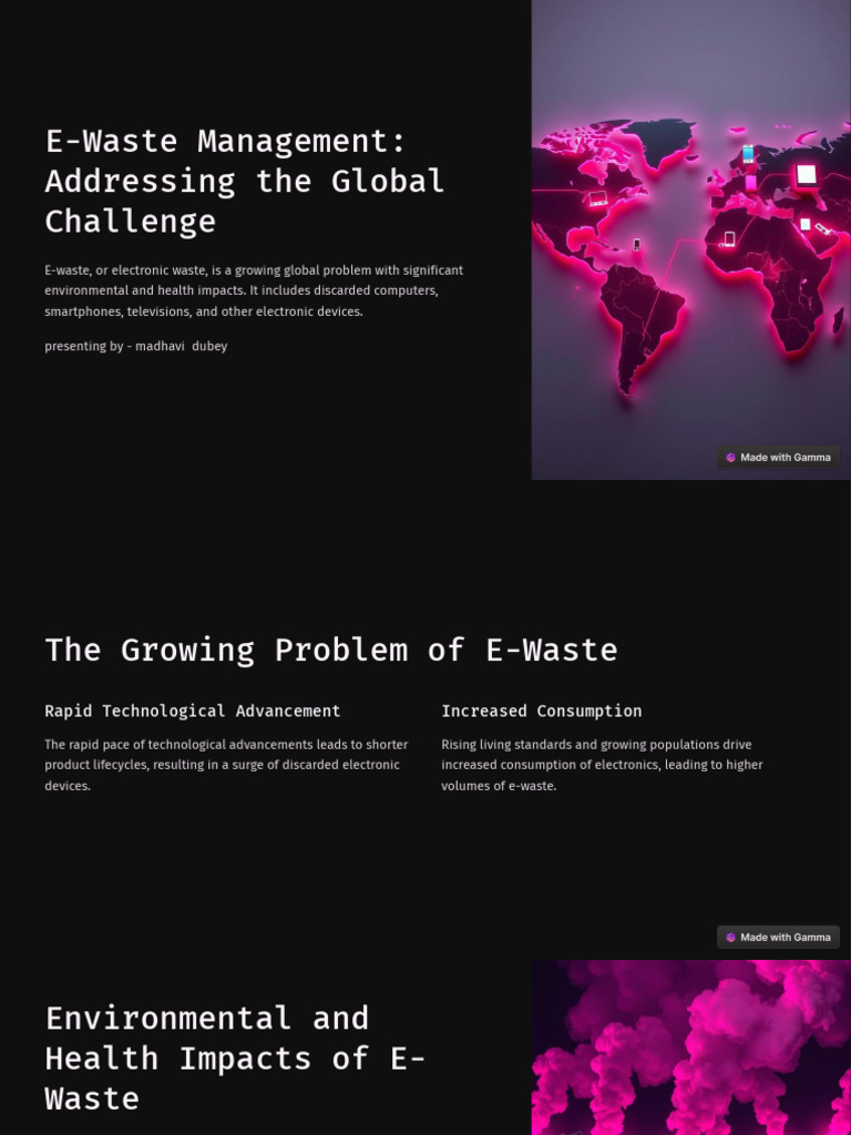 E Waste Management Addressing The Global Challenge | PDF | Electronic Waste | Recycling