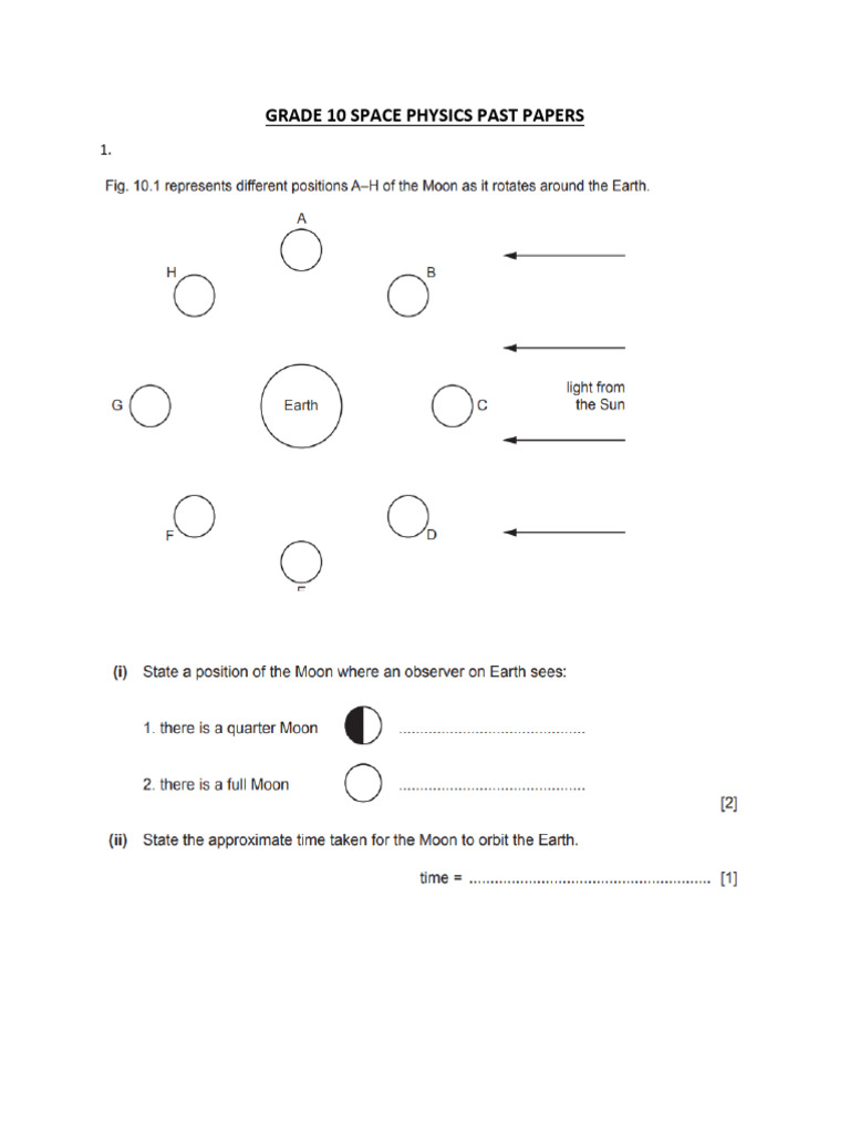 Space Physics Worksheet1solved | PDF | Stars | Redshift