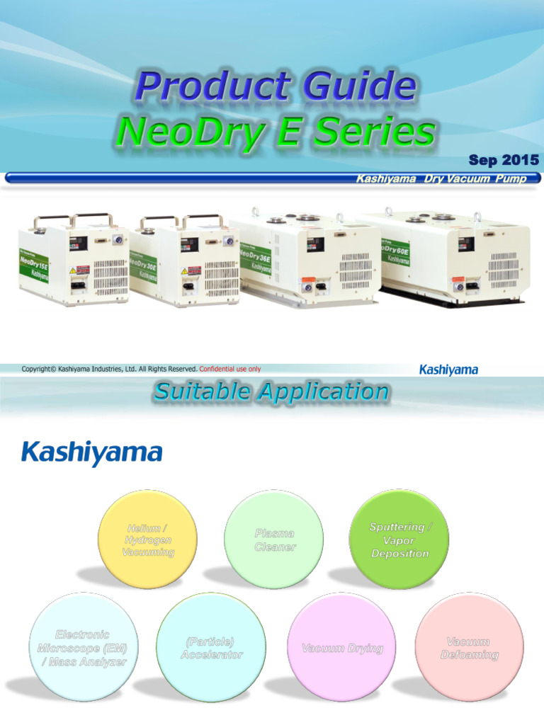 Kashiyama NeoDry Roots Pumps | PDF | Pump | Vacuum