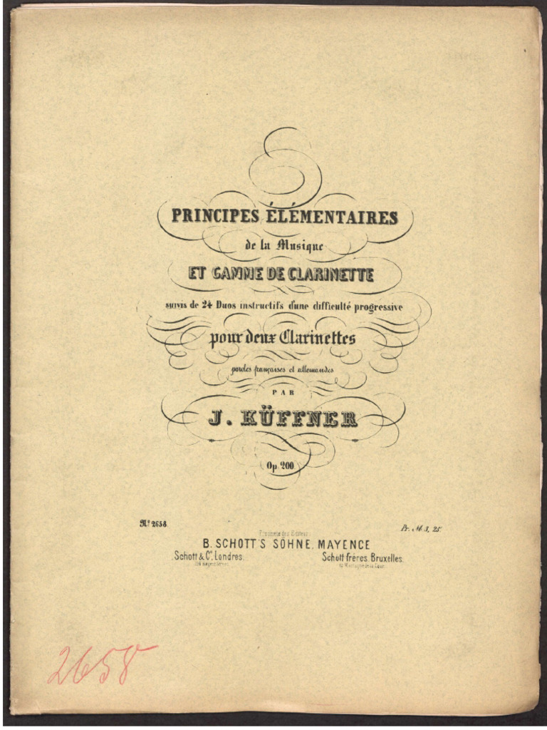 KUffner Joseph Clarinette Duos Instructifs Une Difficultn Progressive | PDF