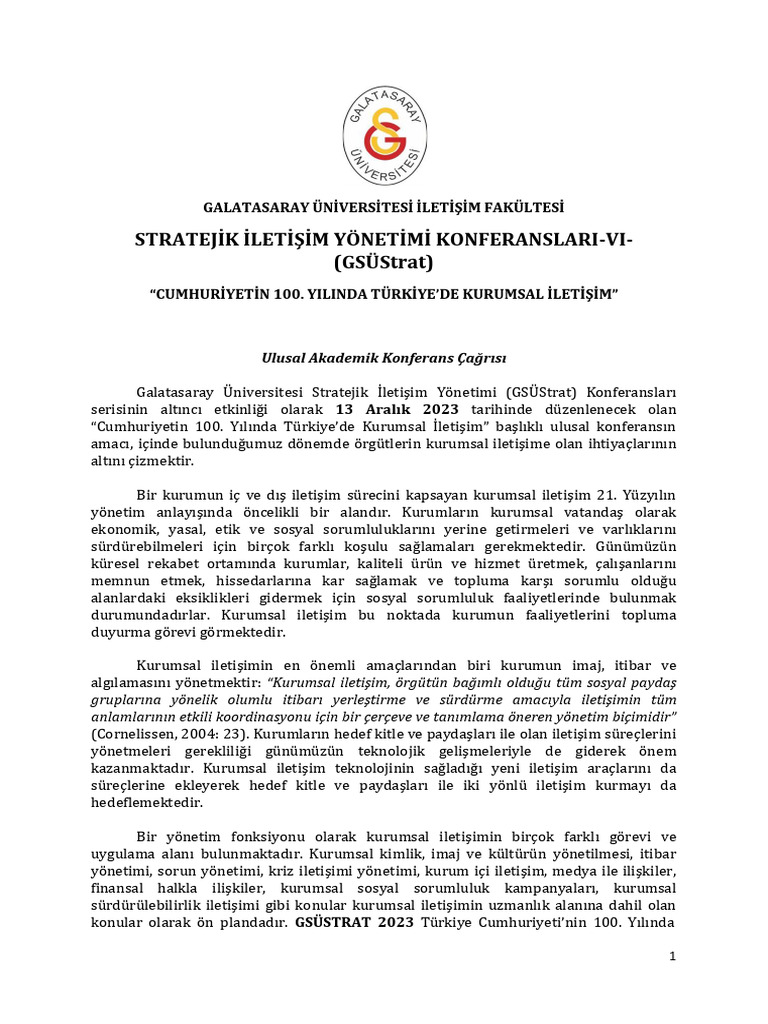 Gsustrat VI Cagri Metni 866 | PDF