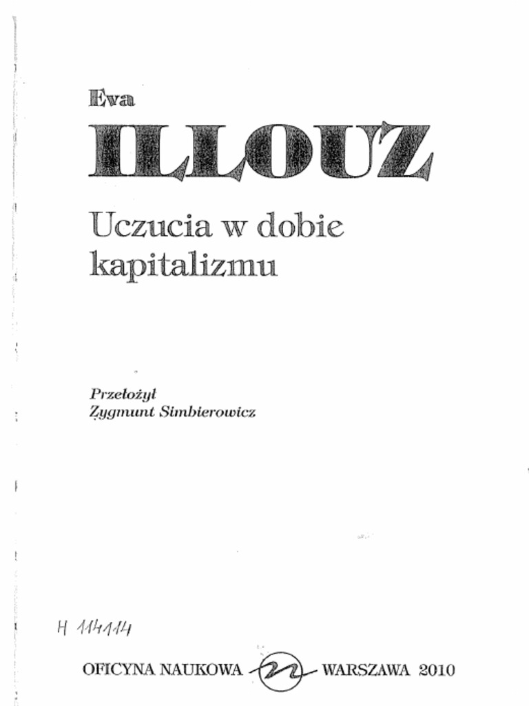 Eva Illouz - Uczucia W Dobie Kapitalizmu | PDF