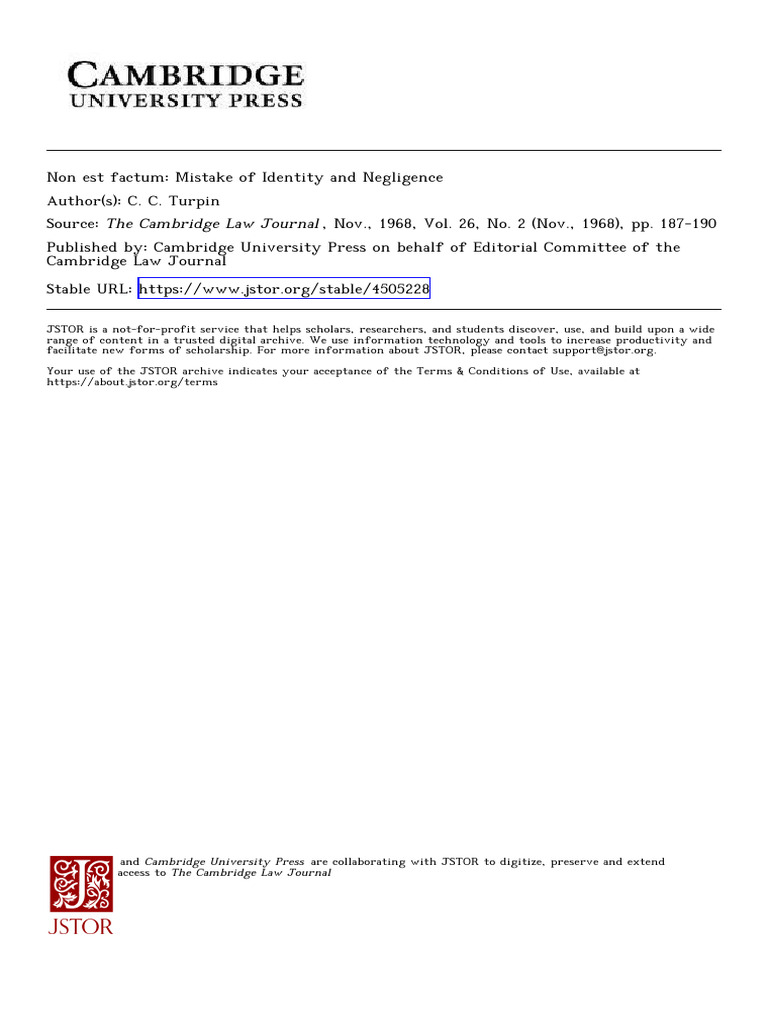 Turpin-Nonestfactum-1968 | PDF | Estoppel | Civil Law (Legal System)