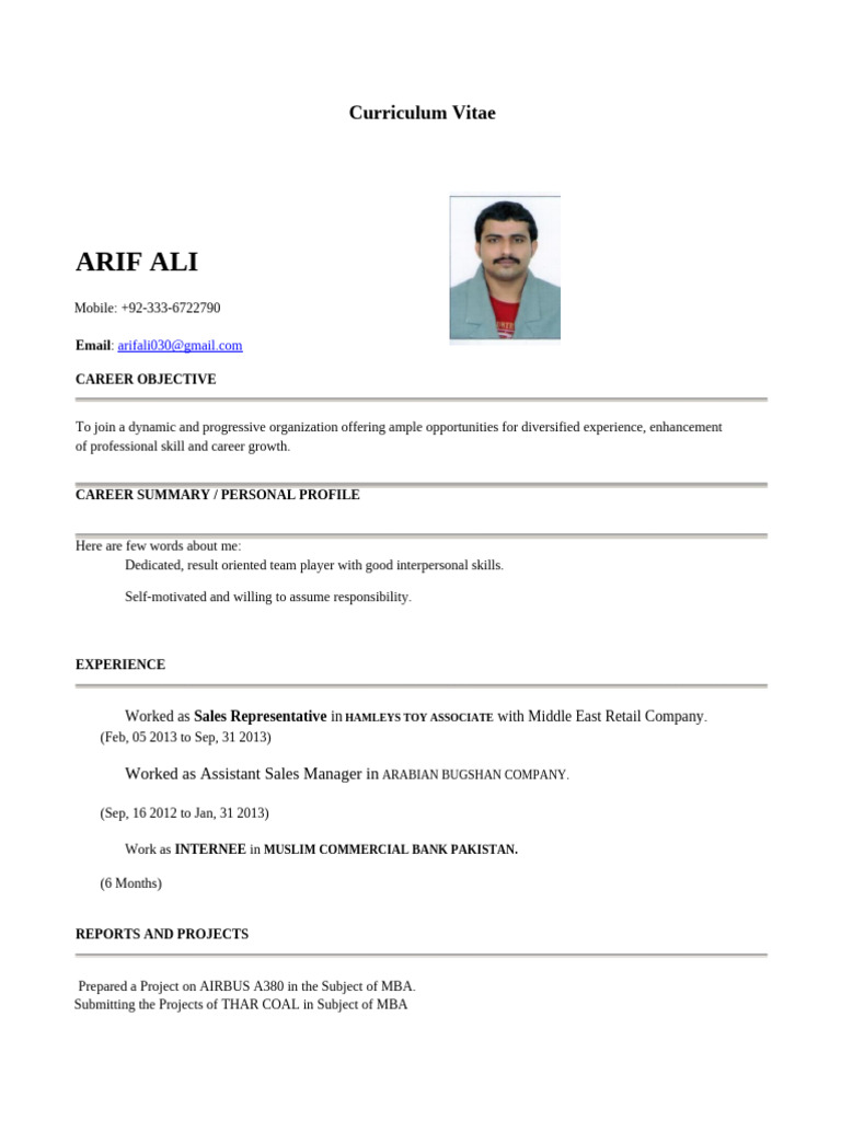 updated_Arif Ali CV.doc (1) (1) | PDF