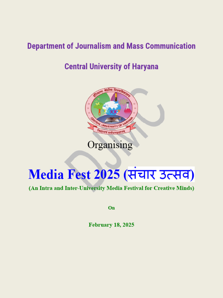 Media Fest 2025 at CUH: Event Details | PDF | Human Communication ...