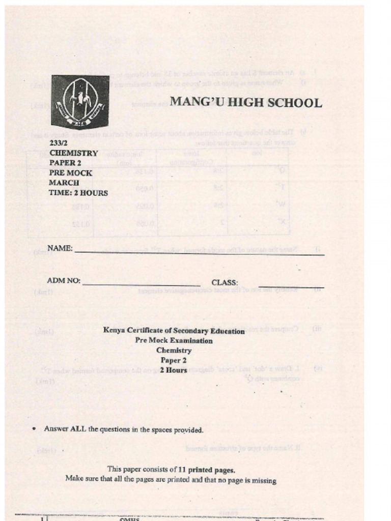 2021 MANGU HIGH SCH PRE MOCK Page 81 To 100 | PDF