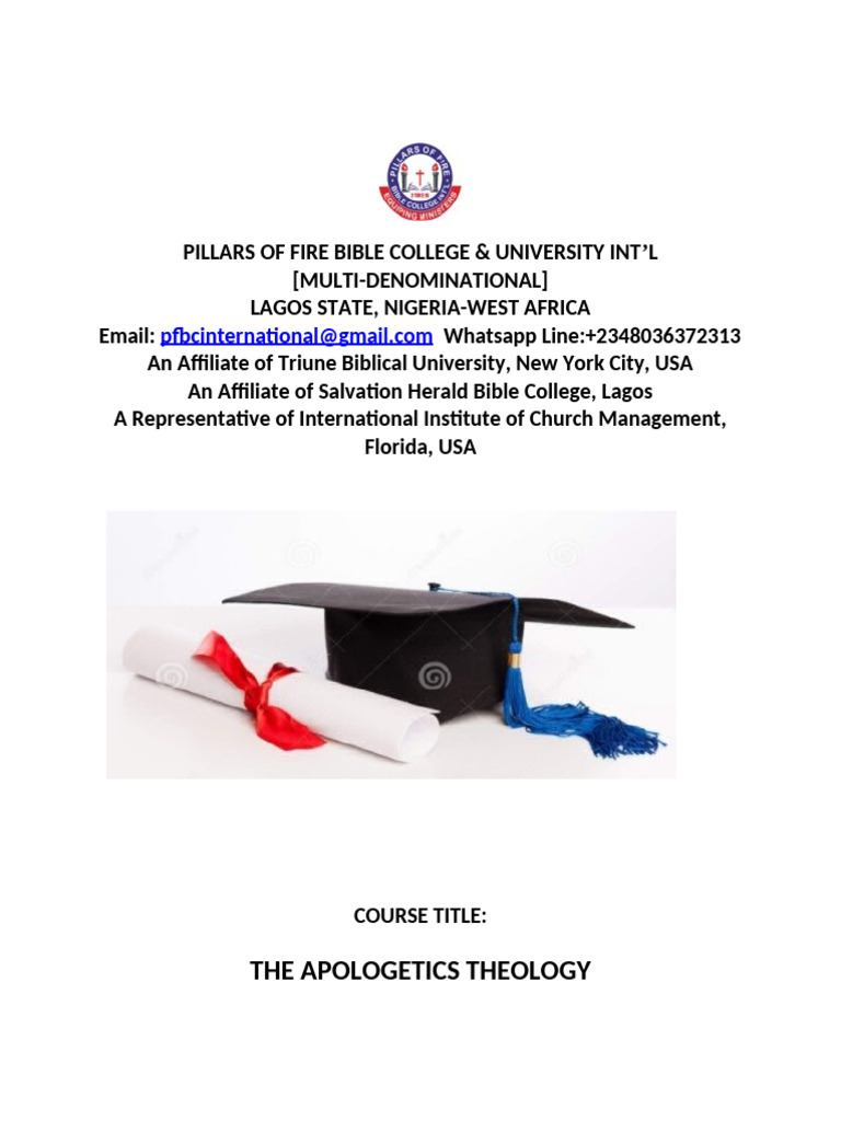 The Apologetics Theology.docx2_081632 | PDF | Christian Apologetics | Jesus