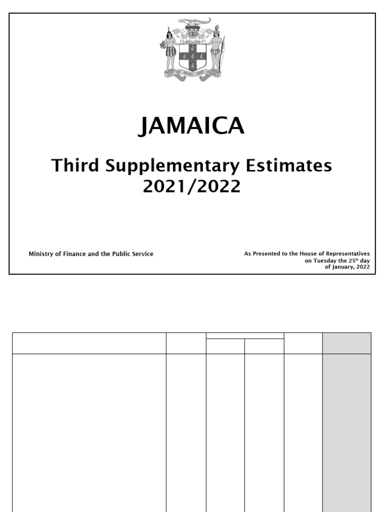 2021 2022 3rd Supplementary Estimates | PDF | Expense | Subsidy