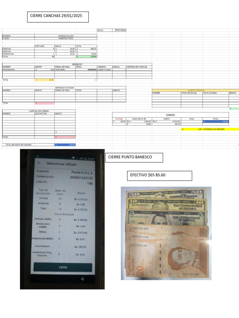 Cierre 290125 Canchas | PDF