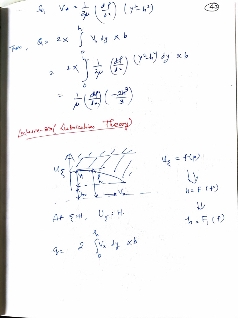 3_Lubricarion Theory_Unsteady Flow_Stokes Flow over sphere | PDF | Viscosity | Fluid Mechanics
