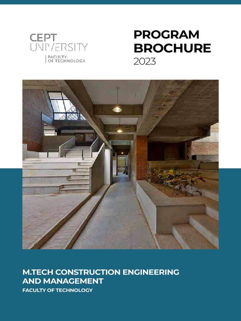 M.Tech Construction Management Guide | PDF | Engineering | Master's Degree