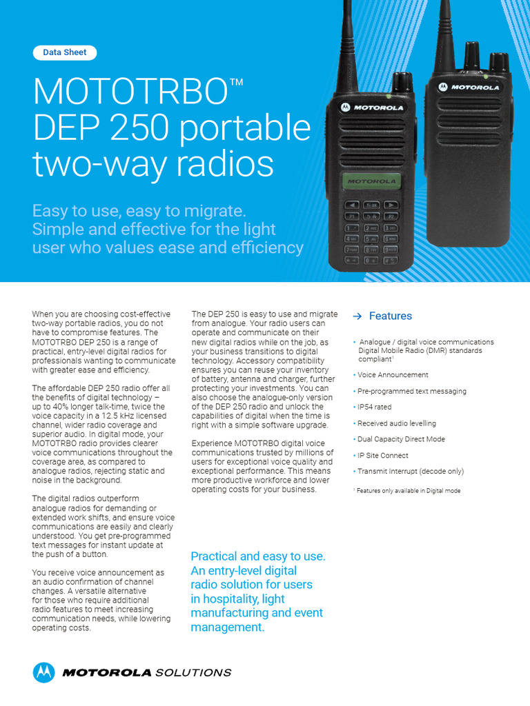 Dep 250 Datasheet Lacr Eng | PDF | Radio | Hertz