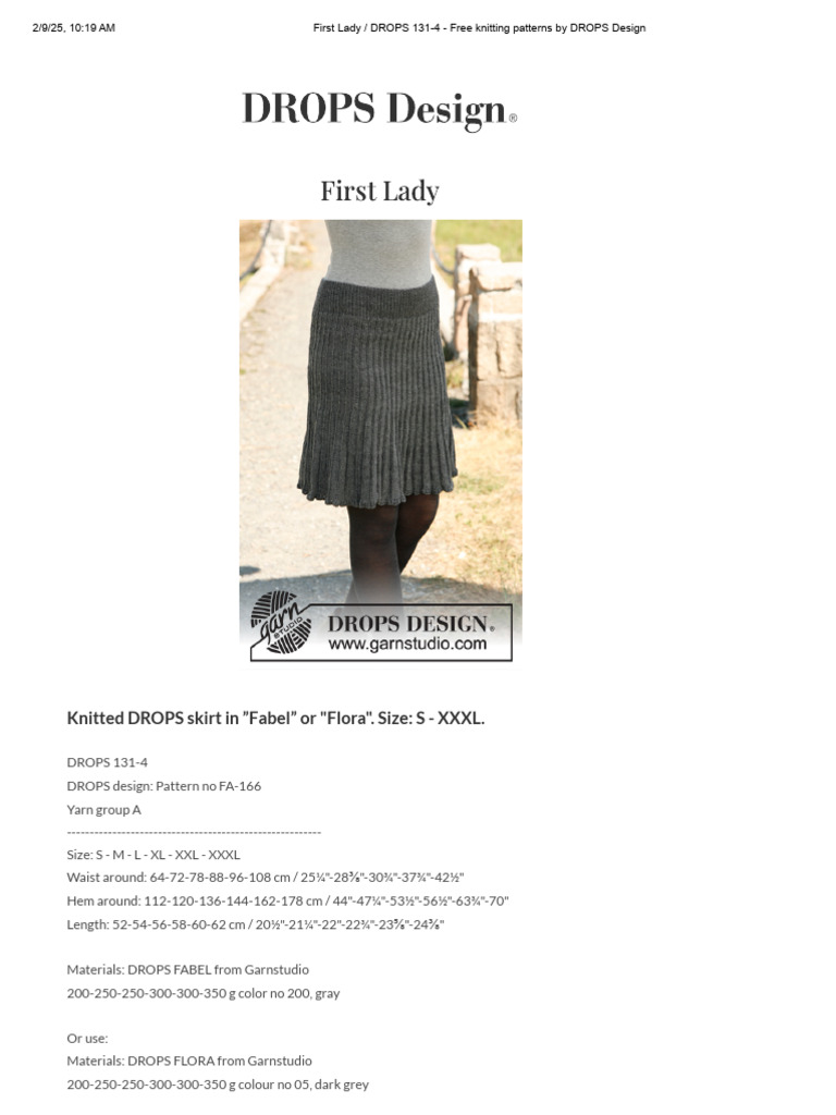 First Lady _ DROPS 131-4 - Free knitting patterns by DROPS Design | PDF ...
