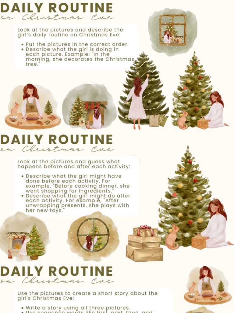Christmas Eve Routine Story Guide | PDF