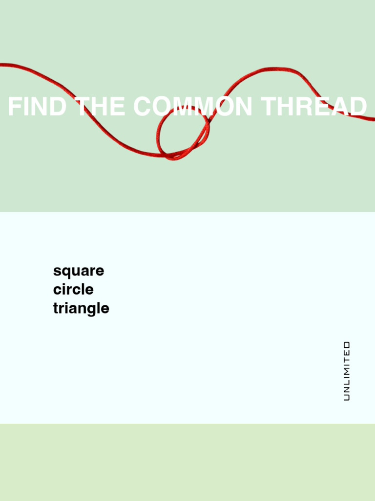 Find The Common Thread | PDF