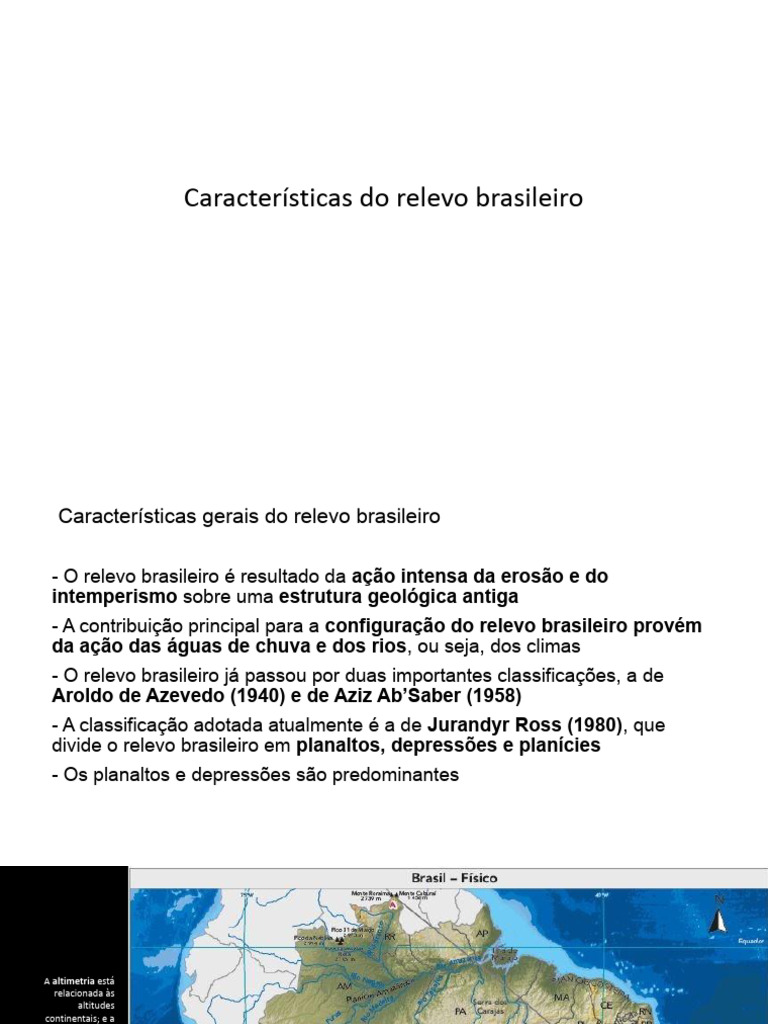 Características do Relevo Brasileiro | PDF | Terreno | Geomorfologia