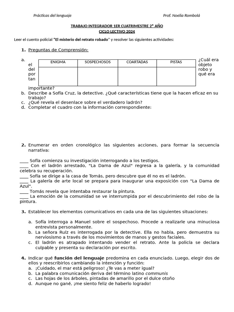 TRABAJO INTEGRADOR 1ER CUATRIMESTRE 2do 2024 | PDF