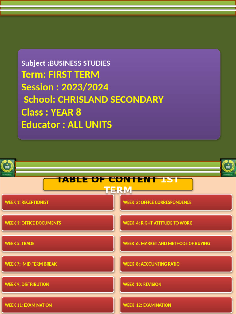 1st Term 2023-2024 Yr 8 Bus-Std Multimedia Slides | PDF | Capital ...