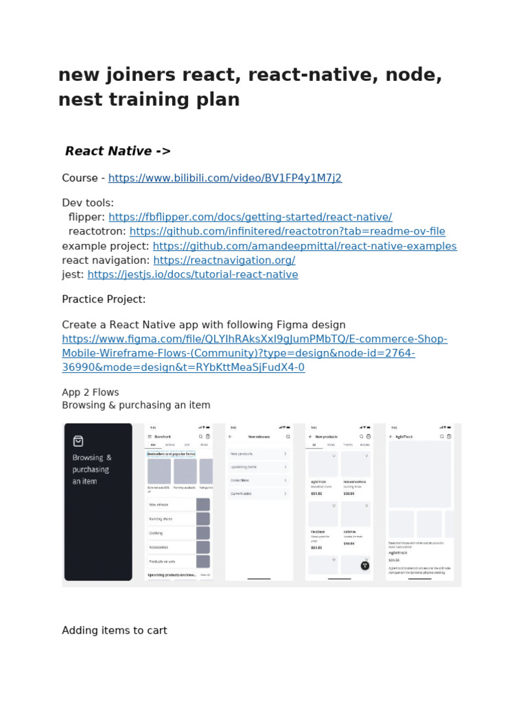 New Joiners React, React-Native, Node, Nest Training Plan | PDF | Systems Architecture ...