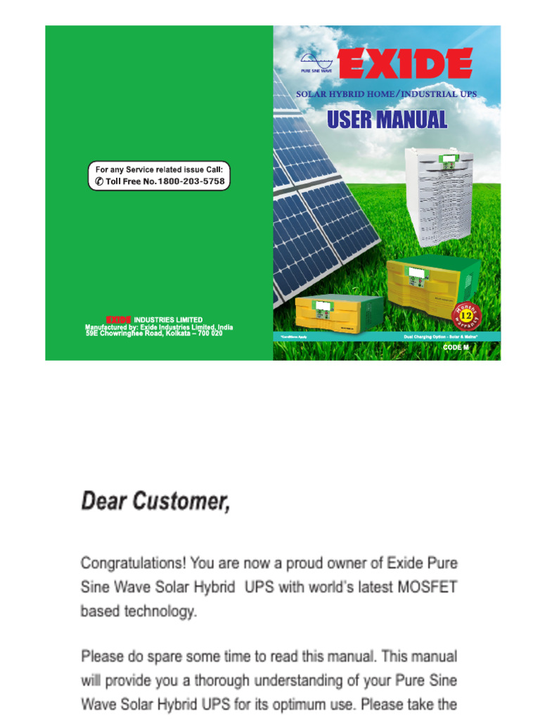 Exide Pwm Solar Pcu | PDF | Computer Engineering | Manufactured Goods