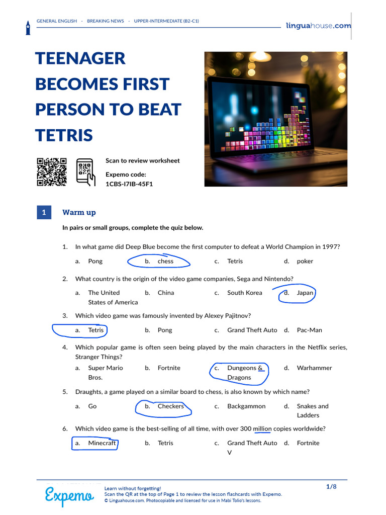 Teenager Becomes First Person To Beat Tetris British English Teacher ...