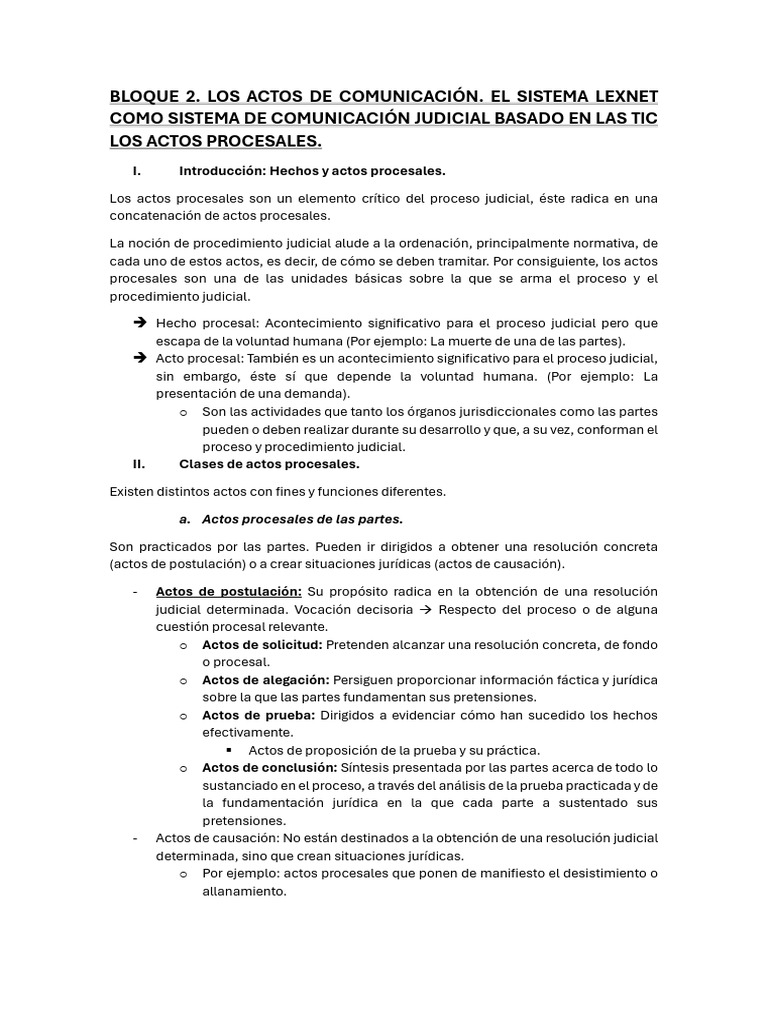 Actos Procesales en el Sistema Lexnet | PDF | Ley procesal | Jurisdicción