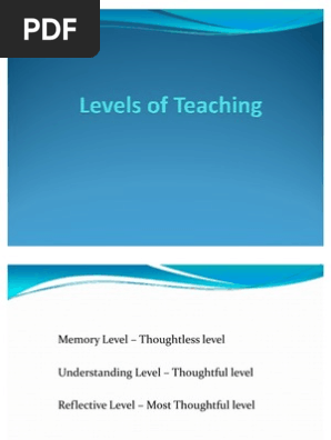 Levels Of Teaching