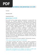 Llamado y Consagración de Jeremías | PDF | Jeremías | Profeta