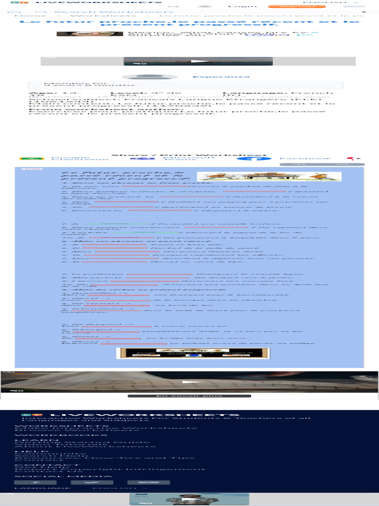 Le Futur Proche, Le Passé Récent Et Le Présent Pro | PDF