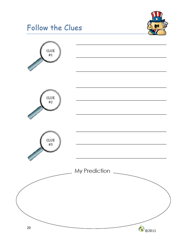 Follow The Clues Literacy Lesson | PDF