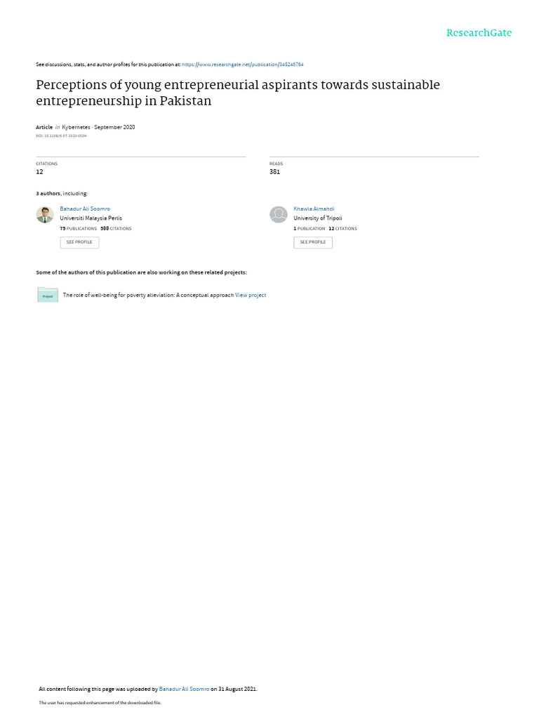 kyber | PDF | Entrepreneurship | Survey Methodology